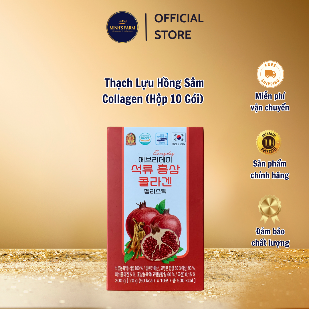 Thạch Lựu Hồng Sâm Collagen Dream Everyday Hàn Quốc - Đông Trùng Hạ ...